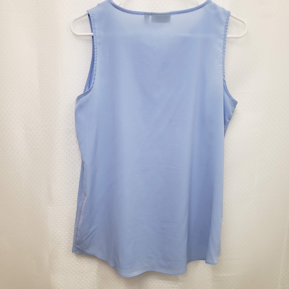 Apt. 9 | Tops | Periwinkle Semisheer Sleeveless Ruffle Blouse S | Poshmark